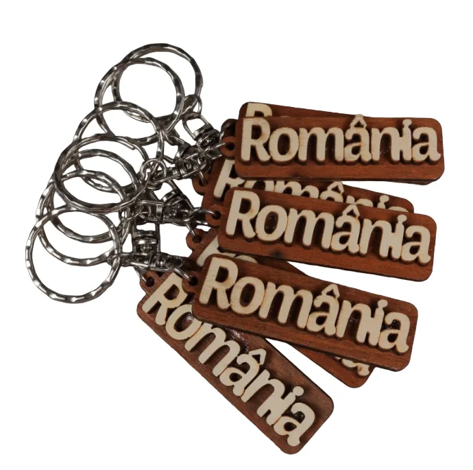 Breloc Suvenir Din Lemn – ROMANIA - Deromania